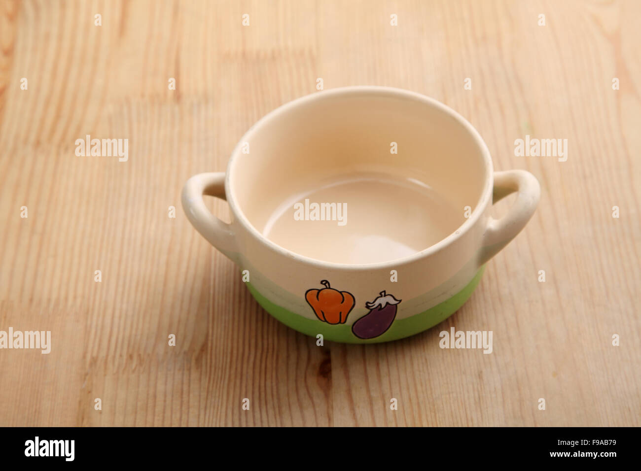 brown color soup bowl with handle Stock Photo - Alamy