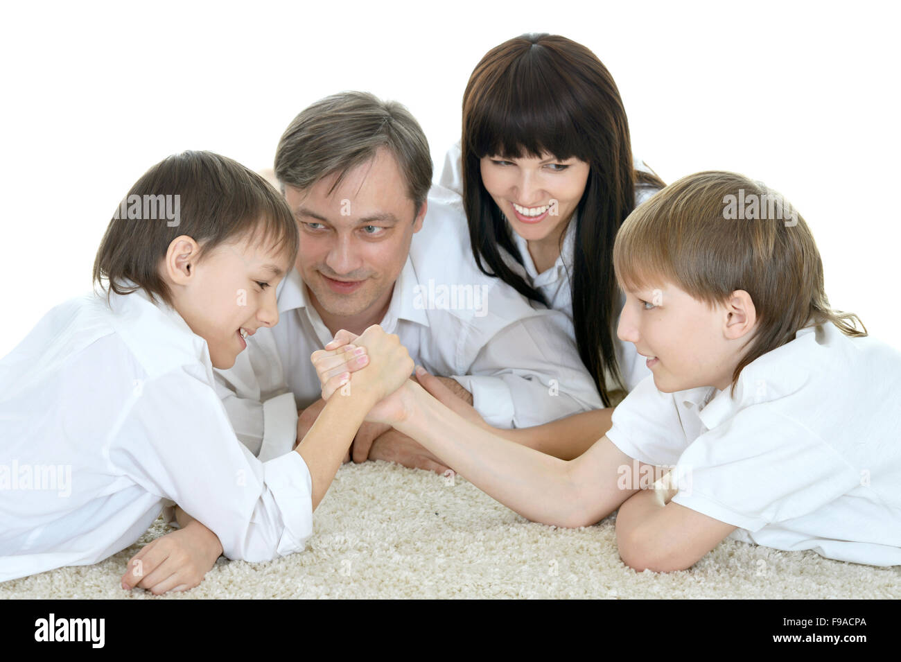 family resting at home Stock Photo - Alamy