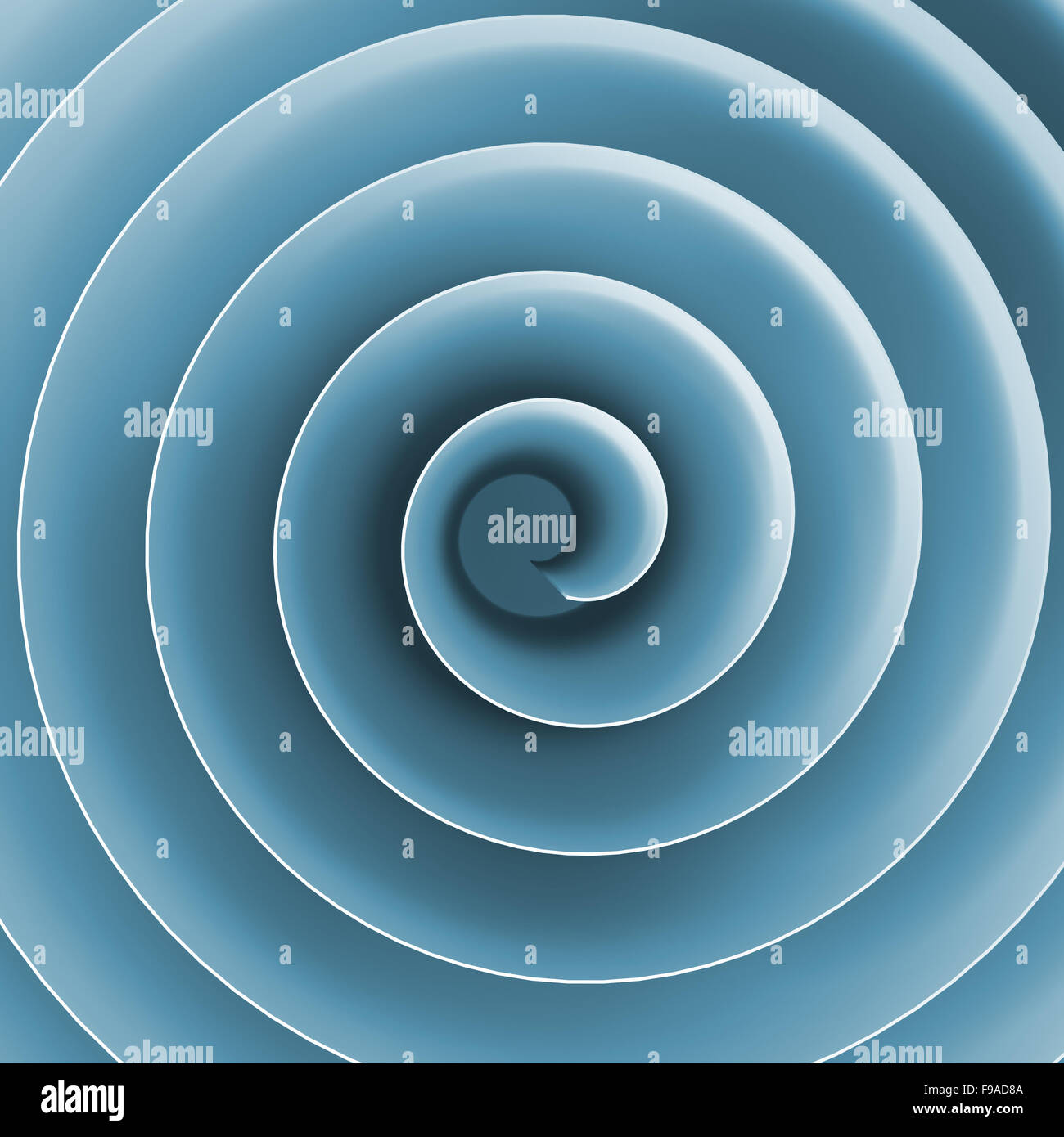3d spiral with soft blue shadows, abstract digital illustration ...