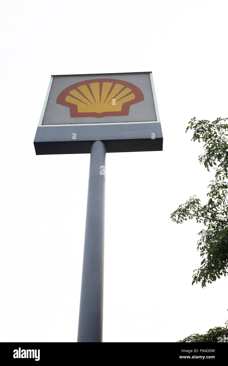Kuala Lumpur-Malaysia,Nov 14, 2015: Shell signage ,Royal Dutch Shell ...