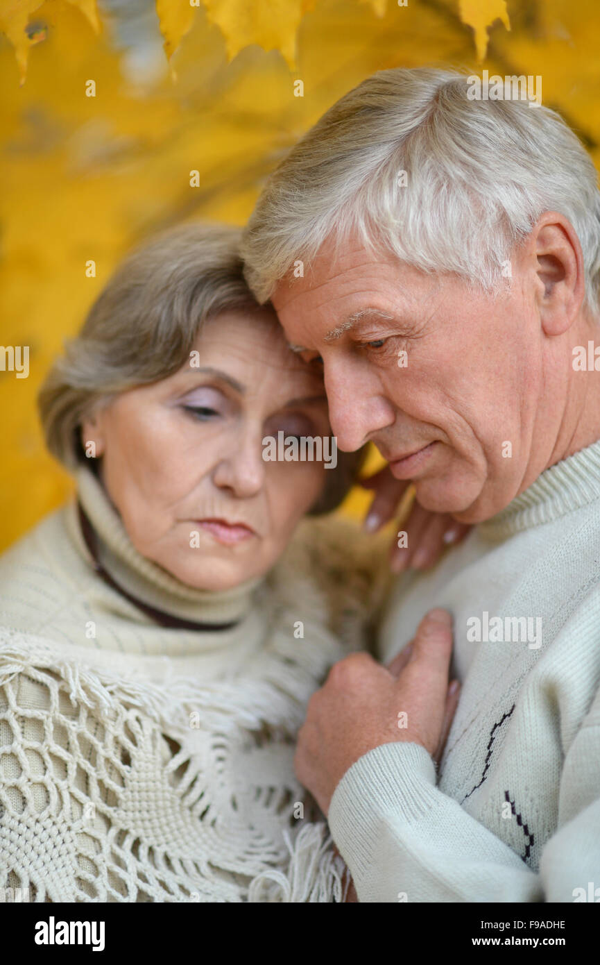 Sad senior couple Stock Photo - Alamy