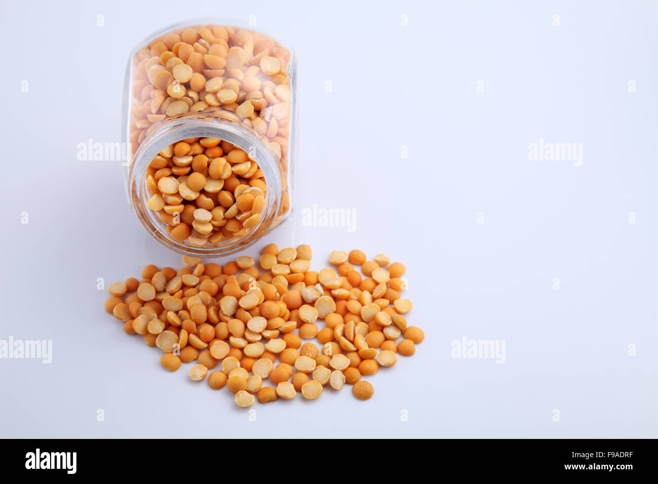 uncooked indian dhal lentil in a glass container Stock Photo - Alamy