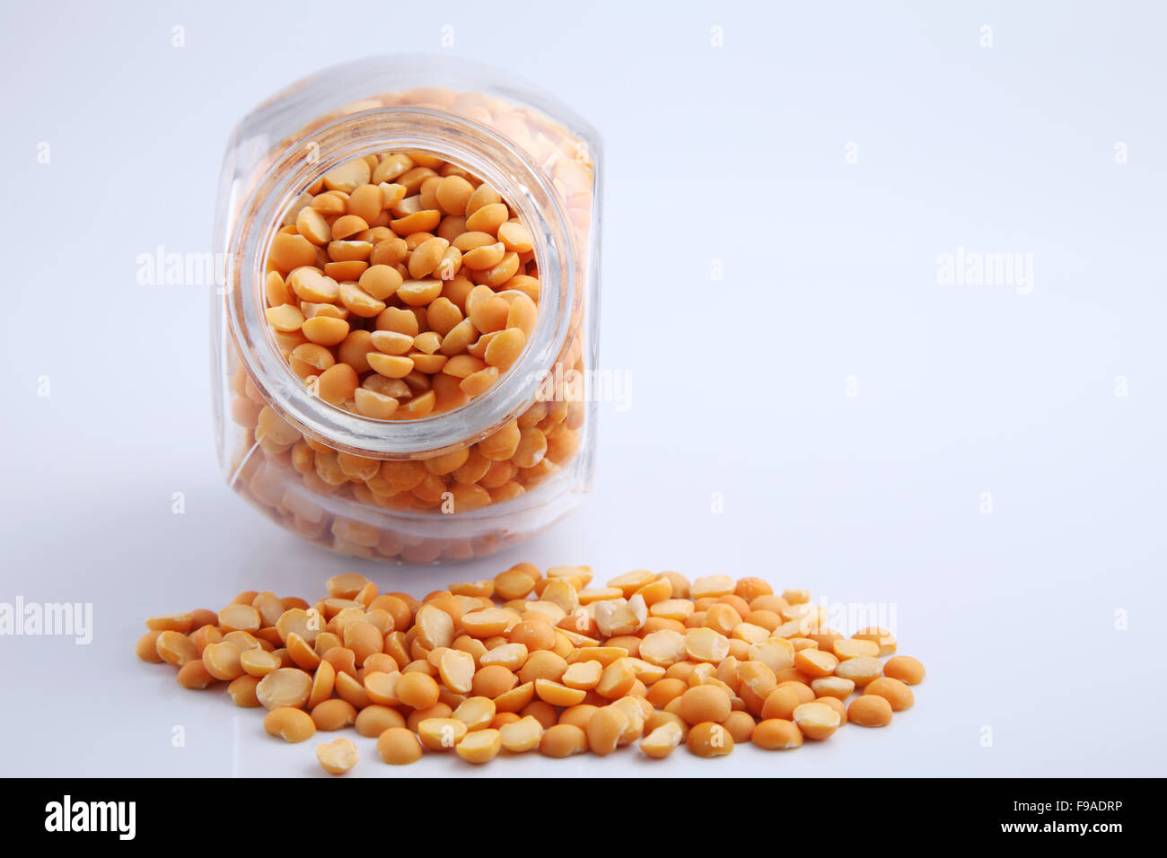 uncooked indian dhal lentil in a glass container Stock Photo - Alamy
