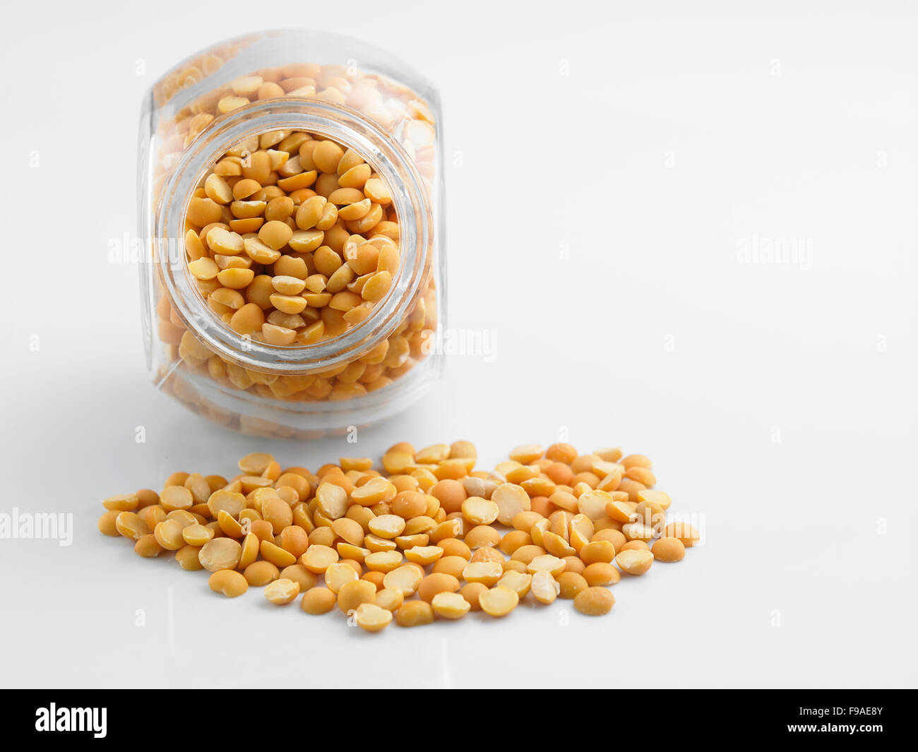 uncooked indian dhal lentil in a glass container Stock Photo - Alamy