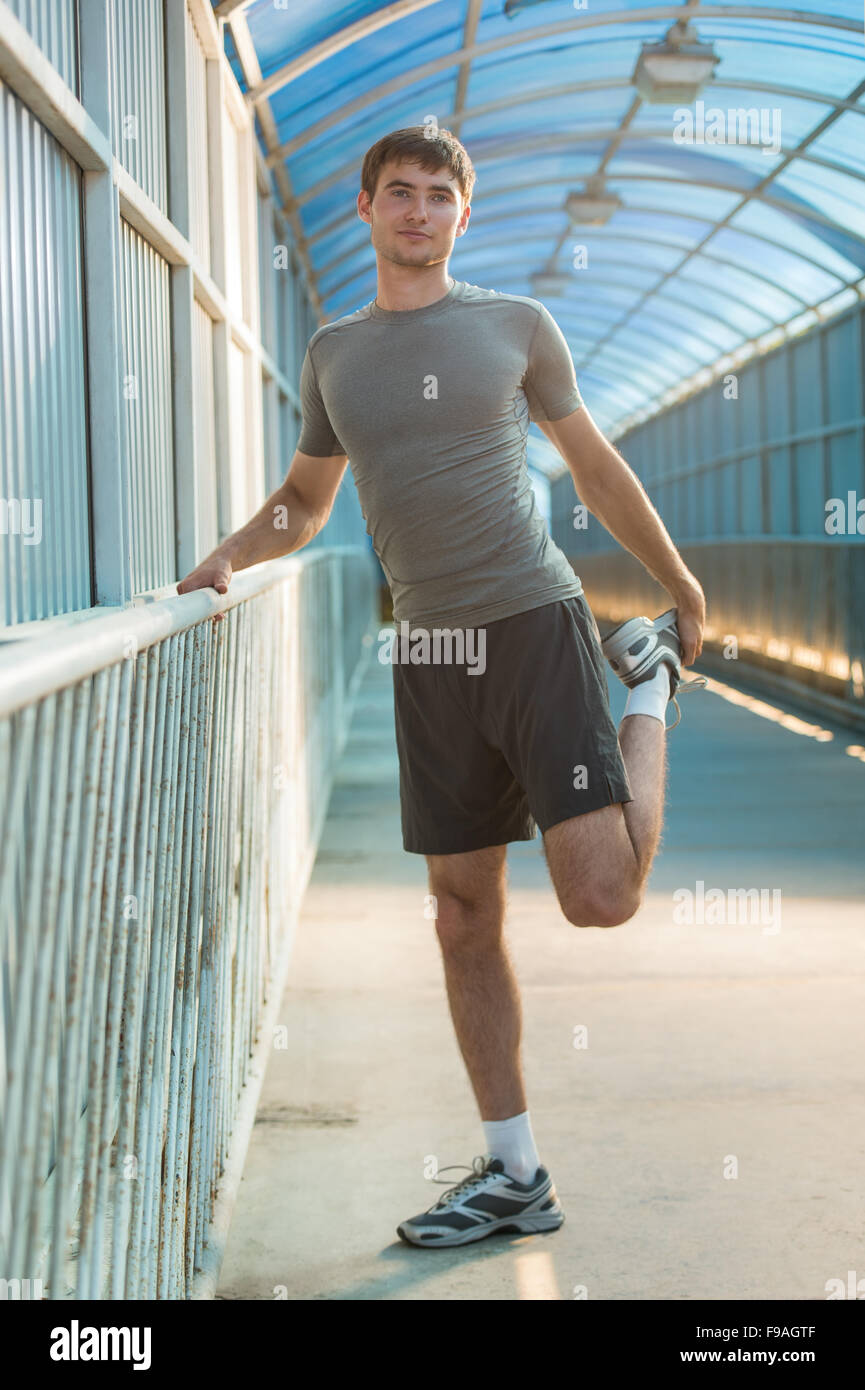 Hamstring stretch man hi-res stock photography and images - Alamy