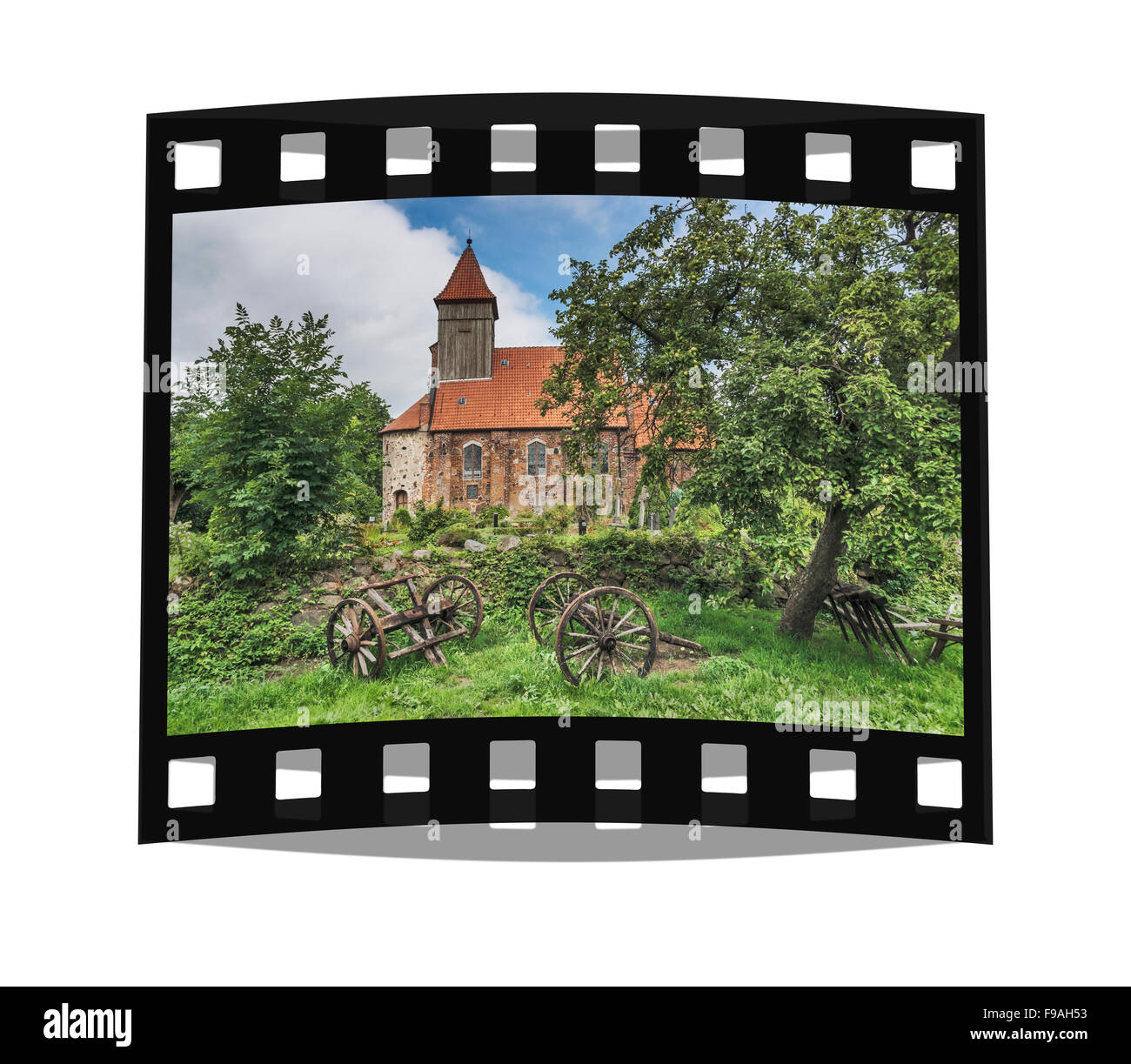 Protestant church in old Cut Out Stock Images & Pictures - Alamy