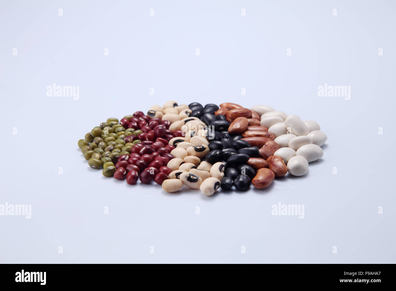 assorted beans arranged in a round shape Stock Photo - Alamy