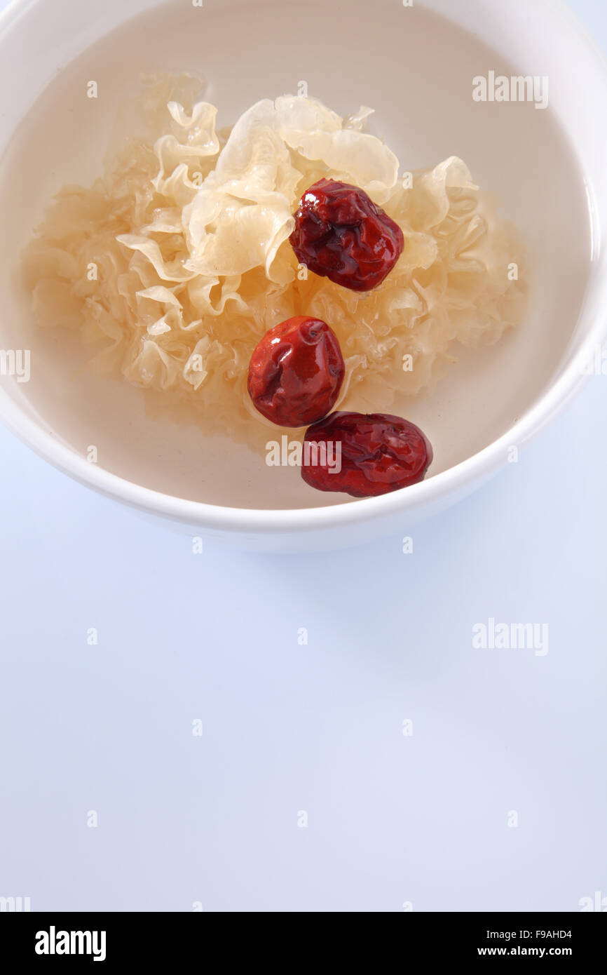 snow jelly fungus chinese traditional medicine with red dates for ...
