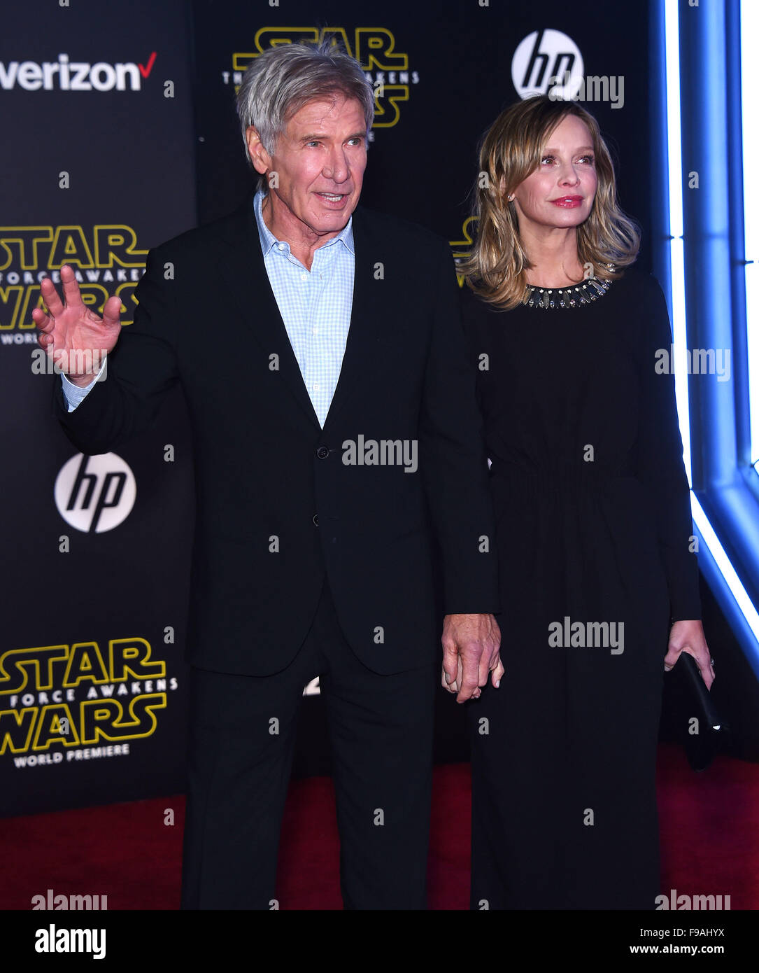 Hollywood, California, USA. 14th Dec, 2015. HARRISON FORD and CALISTA ...