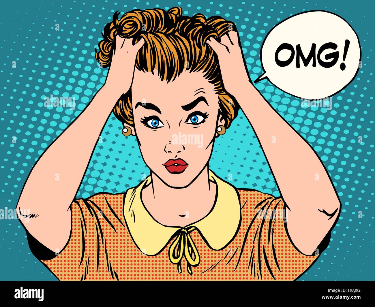 OMG the woman in shock Stock Vector Image & Art - Alamy