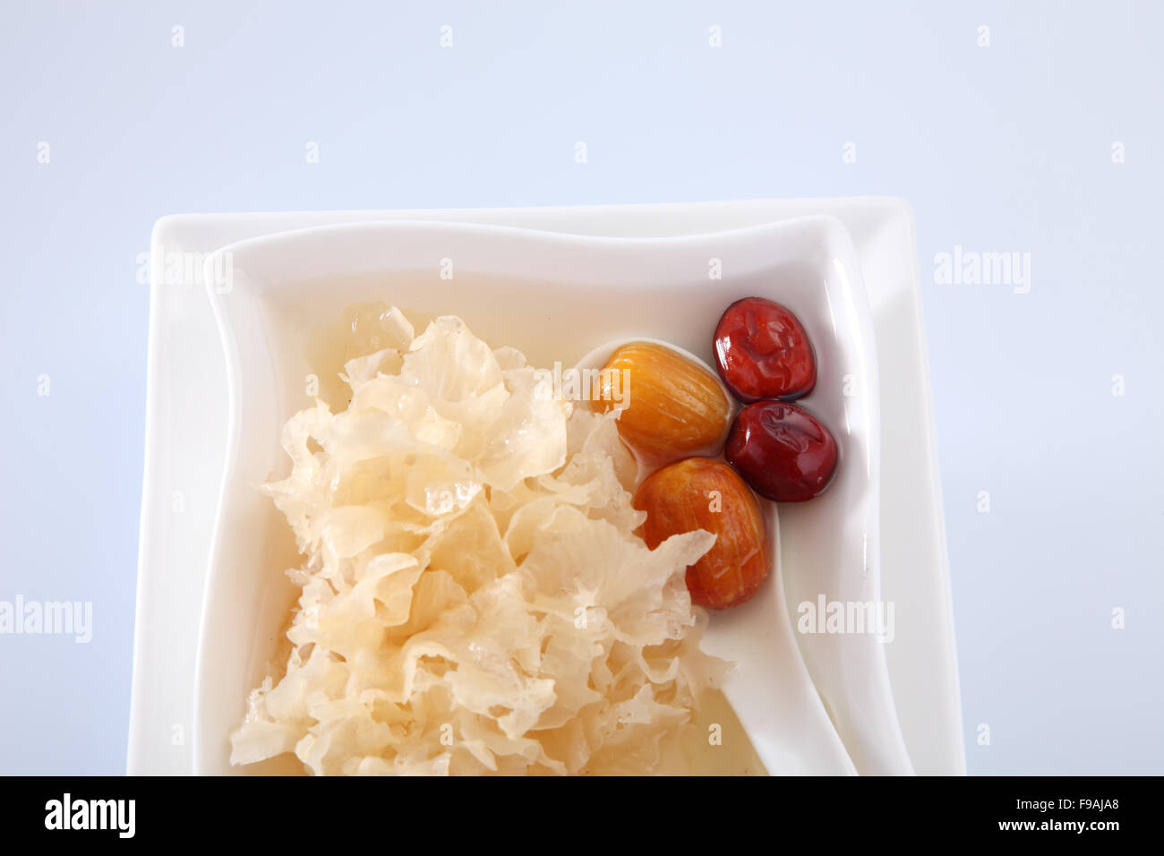 snow jelly fungus chinese traditional medicine with red dates Stock ...