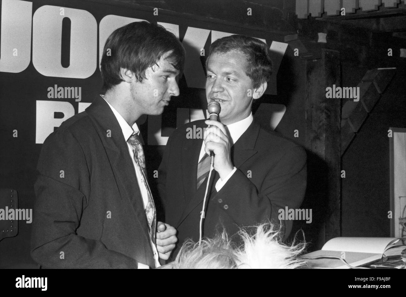 DJ Joe und Joe Raphael in Baden Baden, Deutschland 1960er Jahre. DJ Joe ...