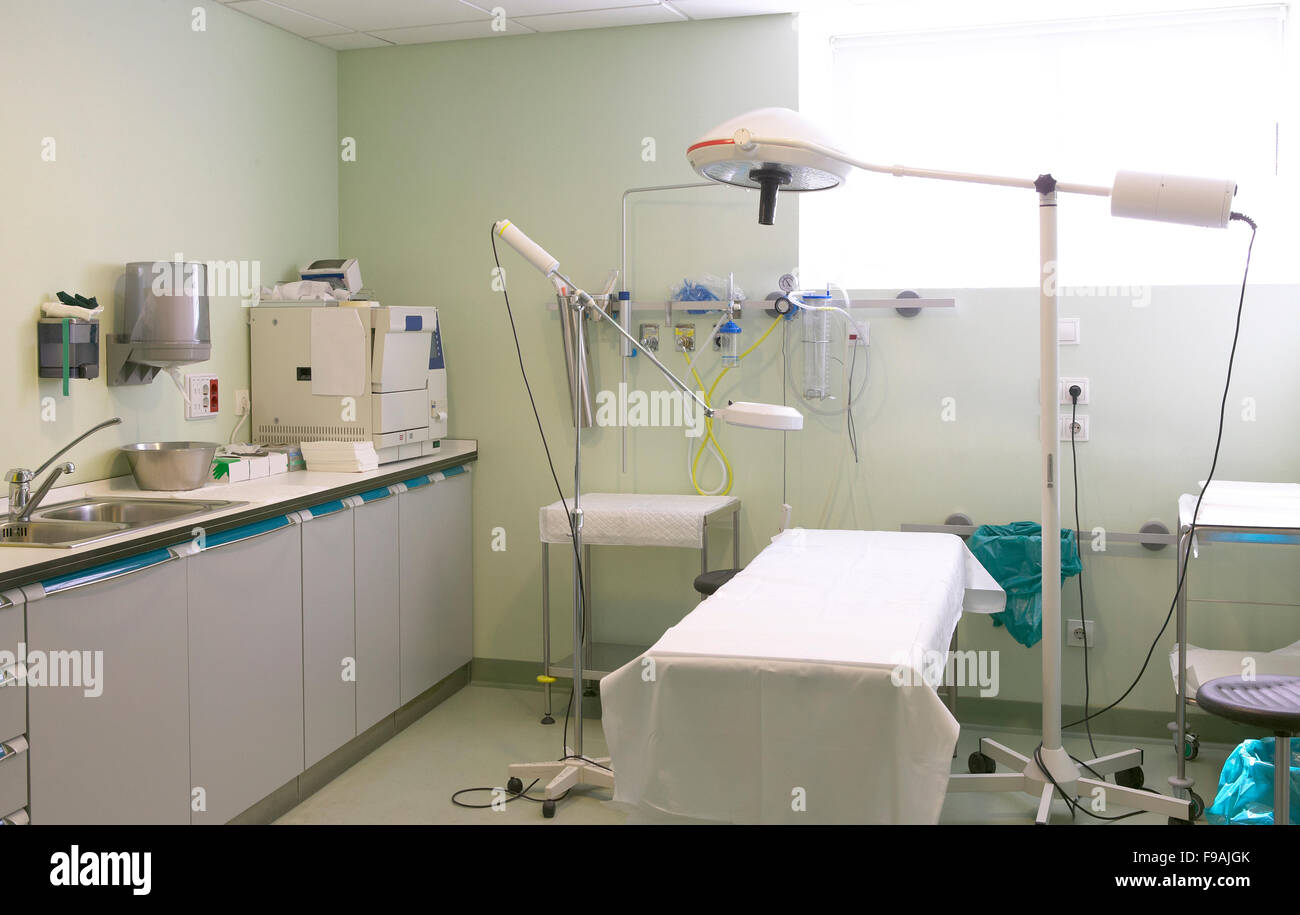 Hospital surgery room medical control and exploration nobody Stock ...