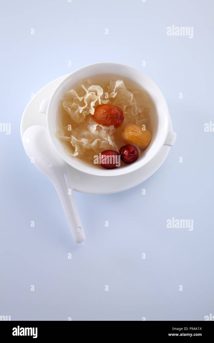 snow jelly fungus chinese traditional medicine with red dates Stock ...