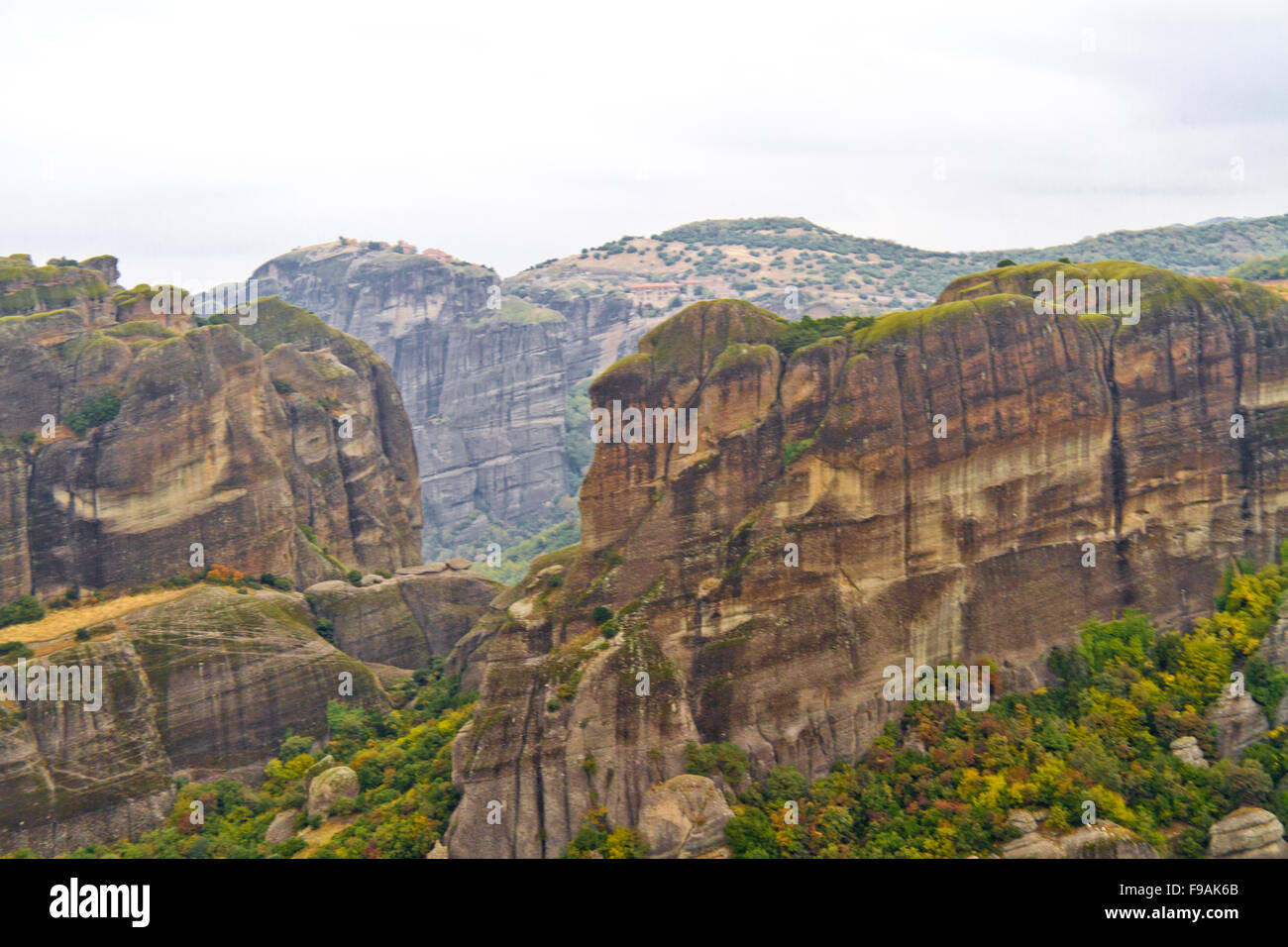 Meteora cliffs and monasteries Stock Photo - Alamy