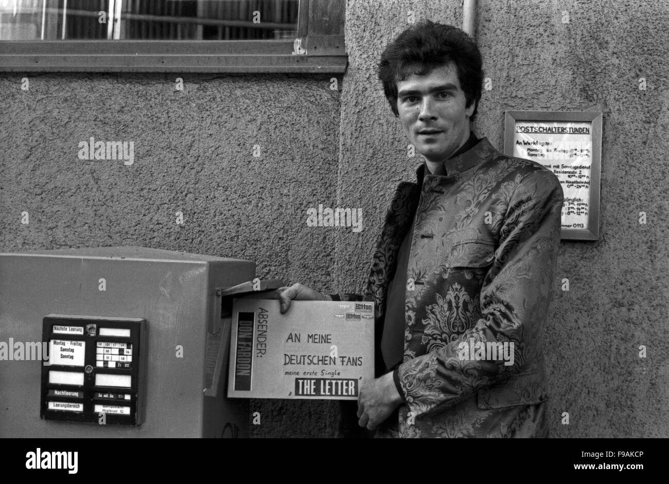 Der britische Popsänger Don Fardon in München, Deutschland 1960er Jahre ...