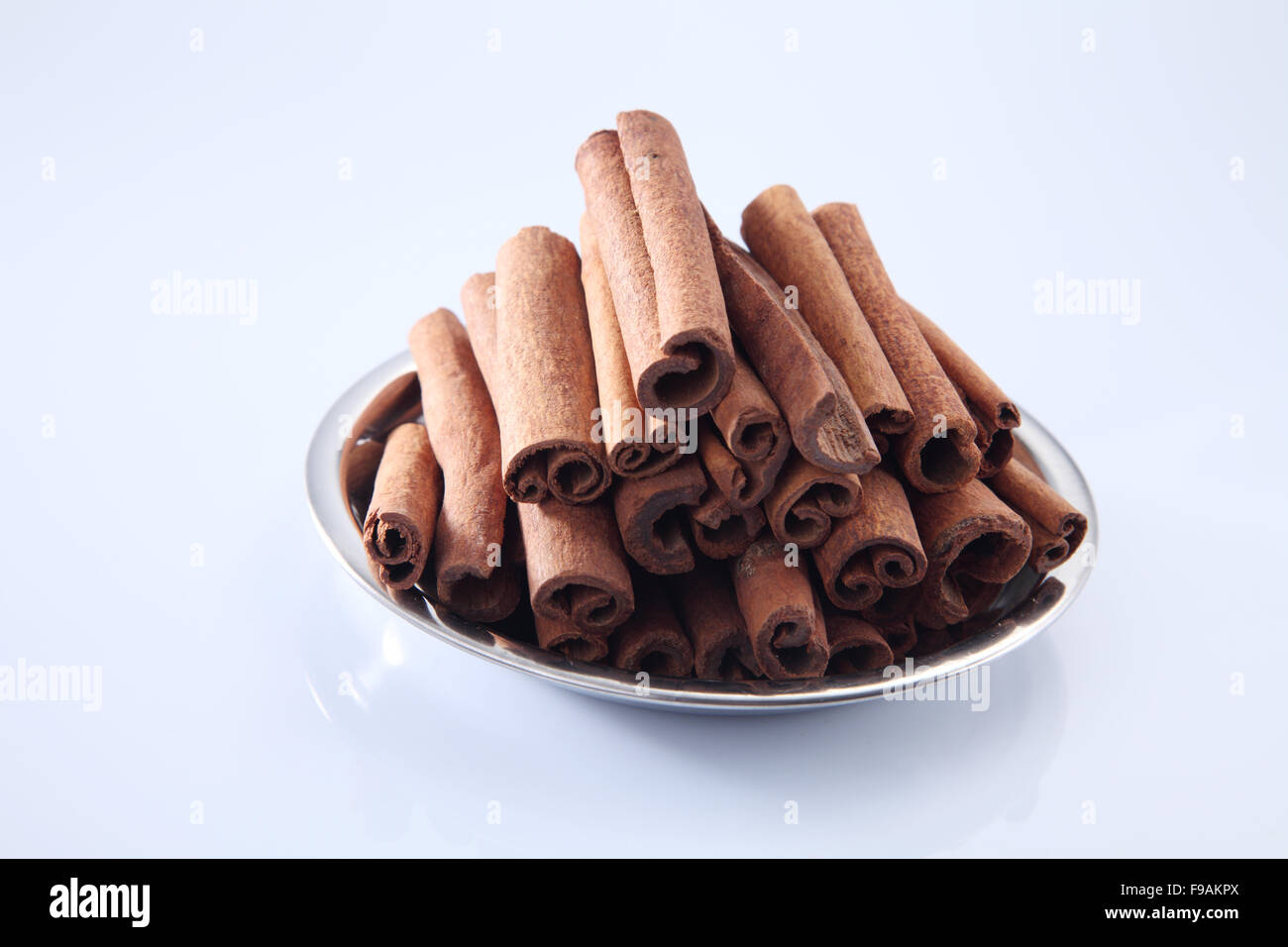 cinnamon stick on the silver container Stock Photo - Alamy