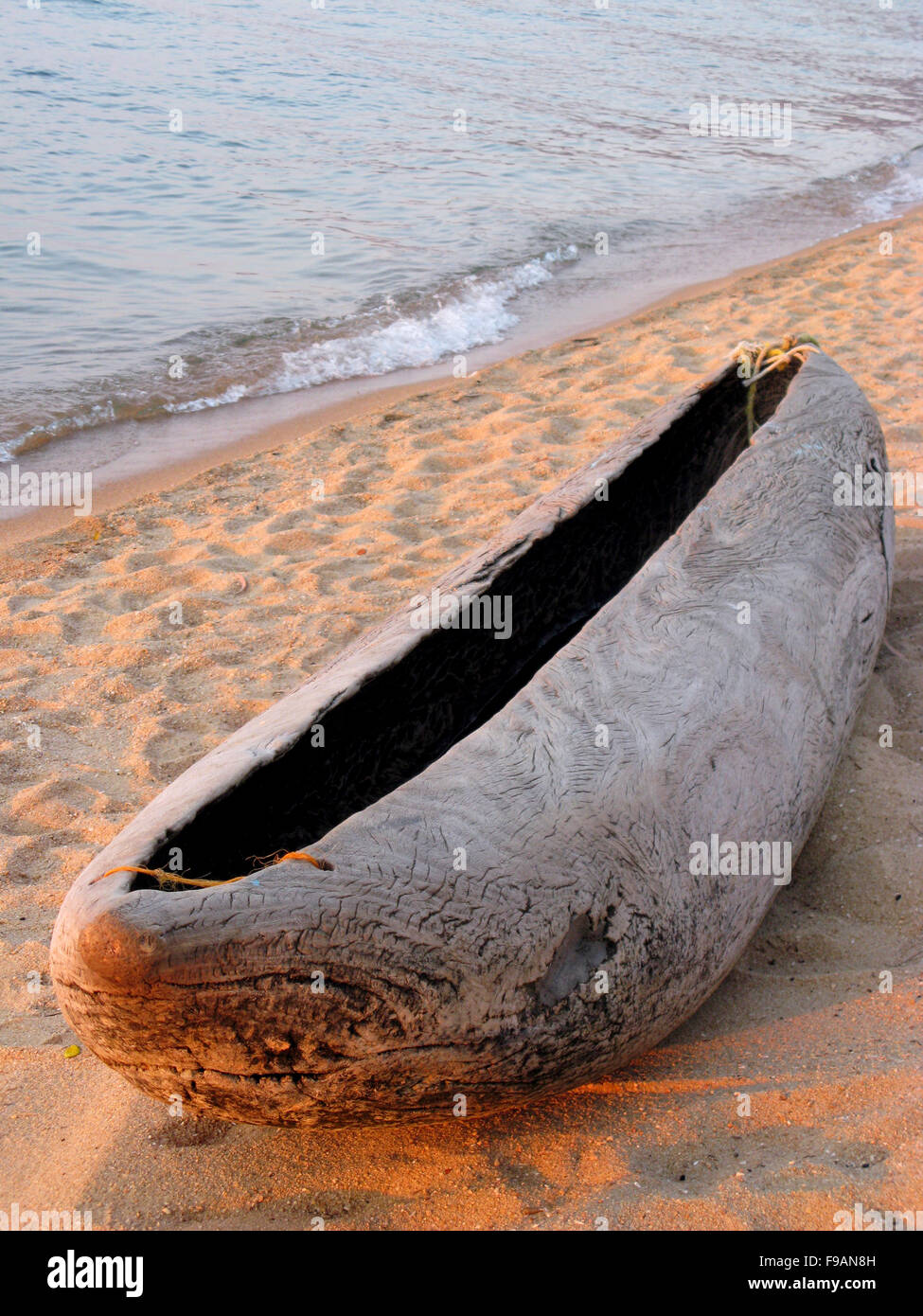 Dug out Boat at Sunset Lake Malawi Stock Photo - Alamy