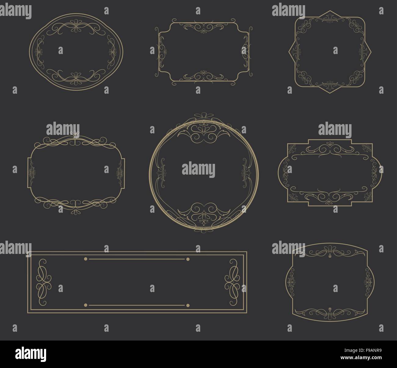 Classic frames vintage element vector design Stock Vector Image & Art ...