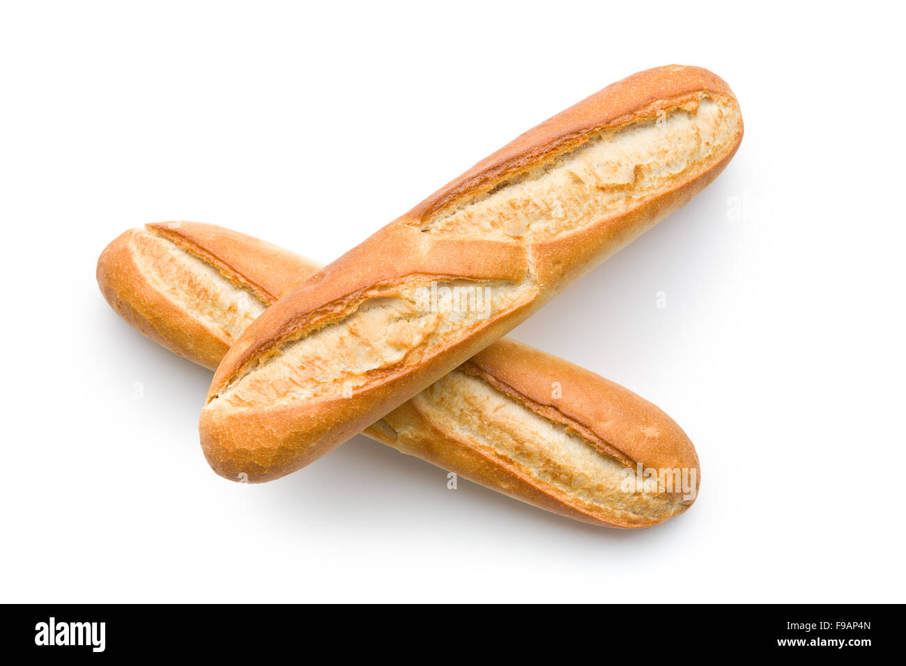 french baguettes on white background Stock Photo - Alamy