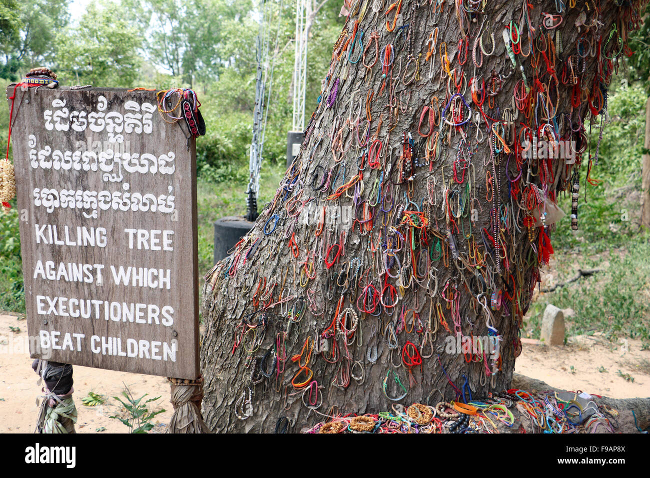 Bracelets left to pay respect. Cambodia Stock Photo - Alamy