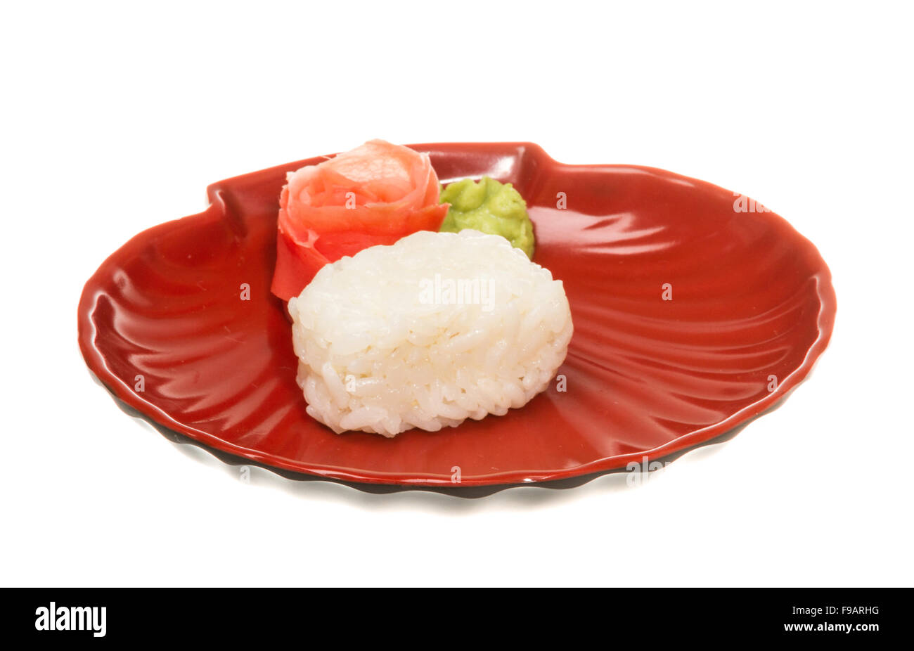 The boiled Chinese rice on a white background Stock Photo - Alamy