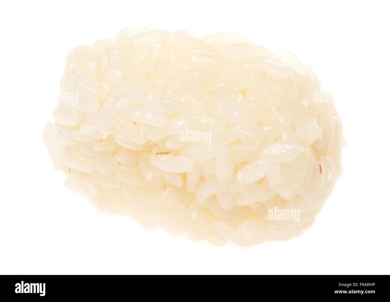The boiled Chinese rice on a white background Stock Photo - Alamy