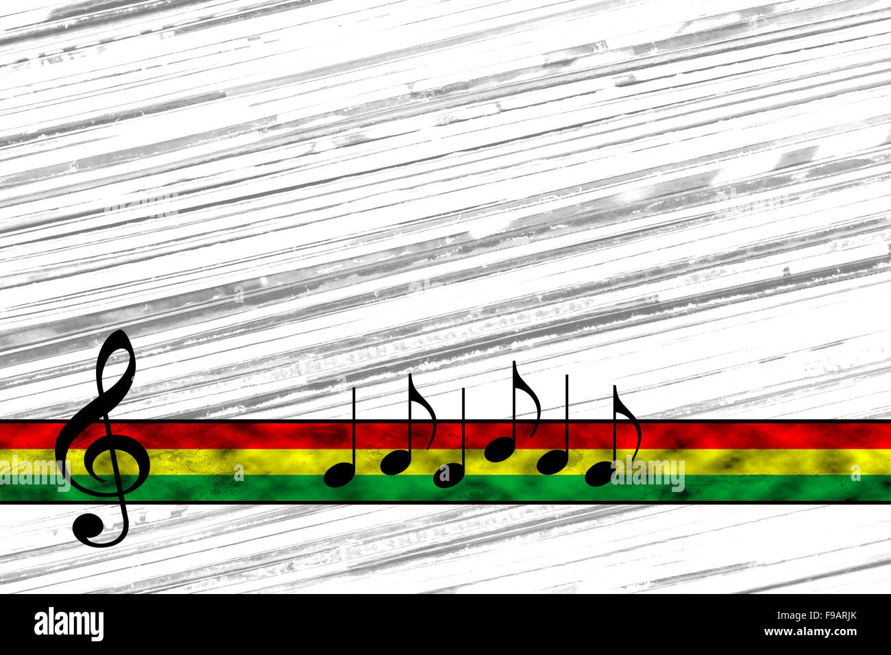 reggae music template with red yellow green banner and album textured ...
