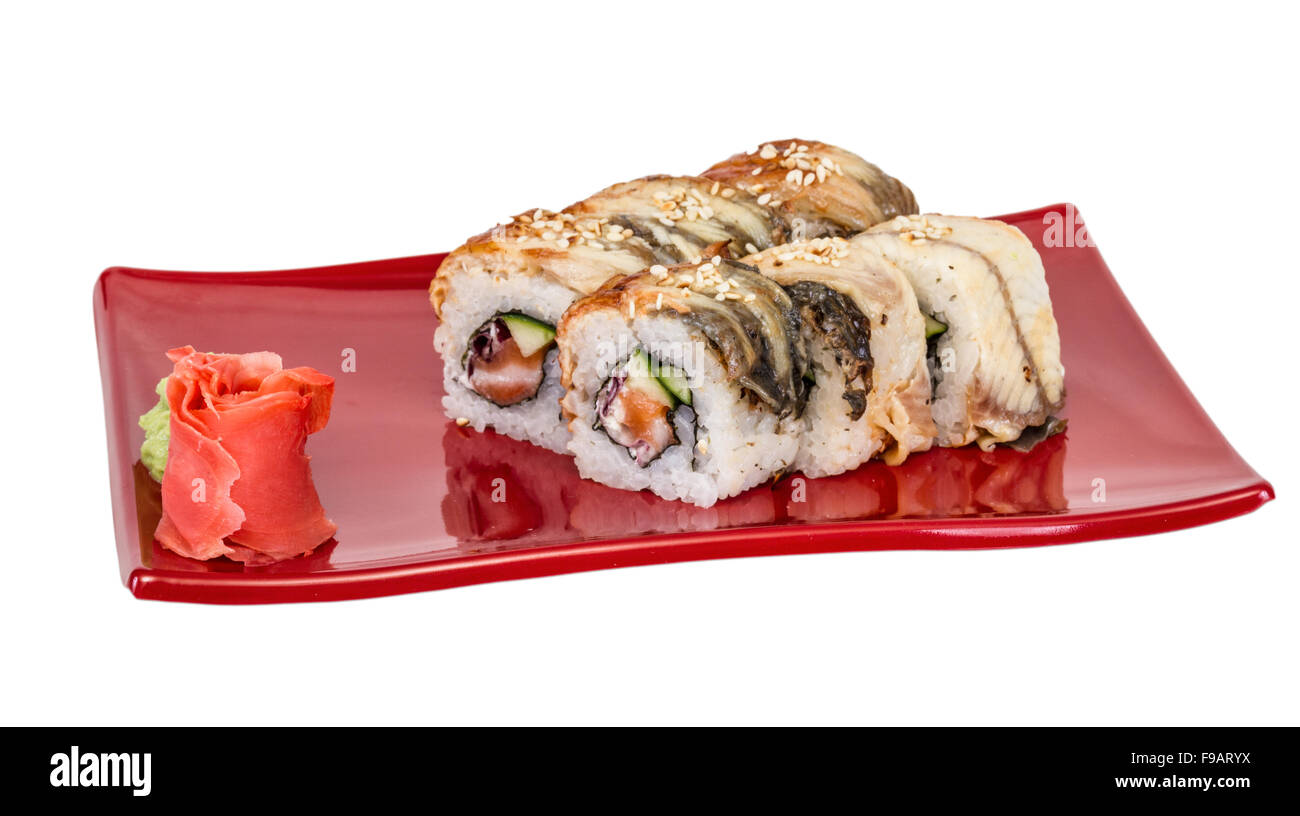 Japanese traditional Cuisine - Maki Roll with Cucumber , Cream Cheese ...