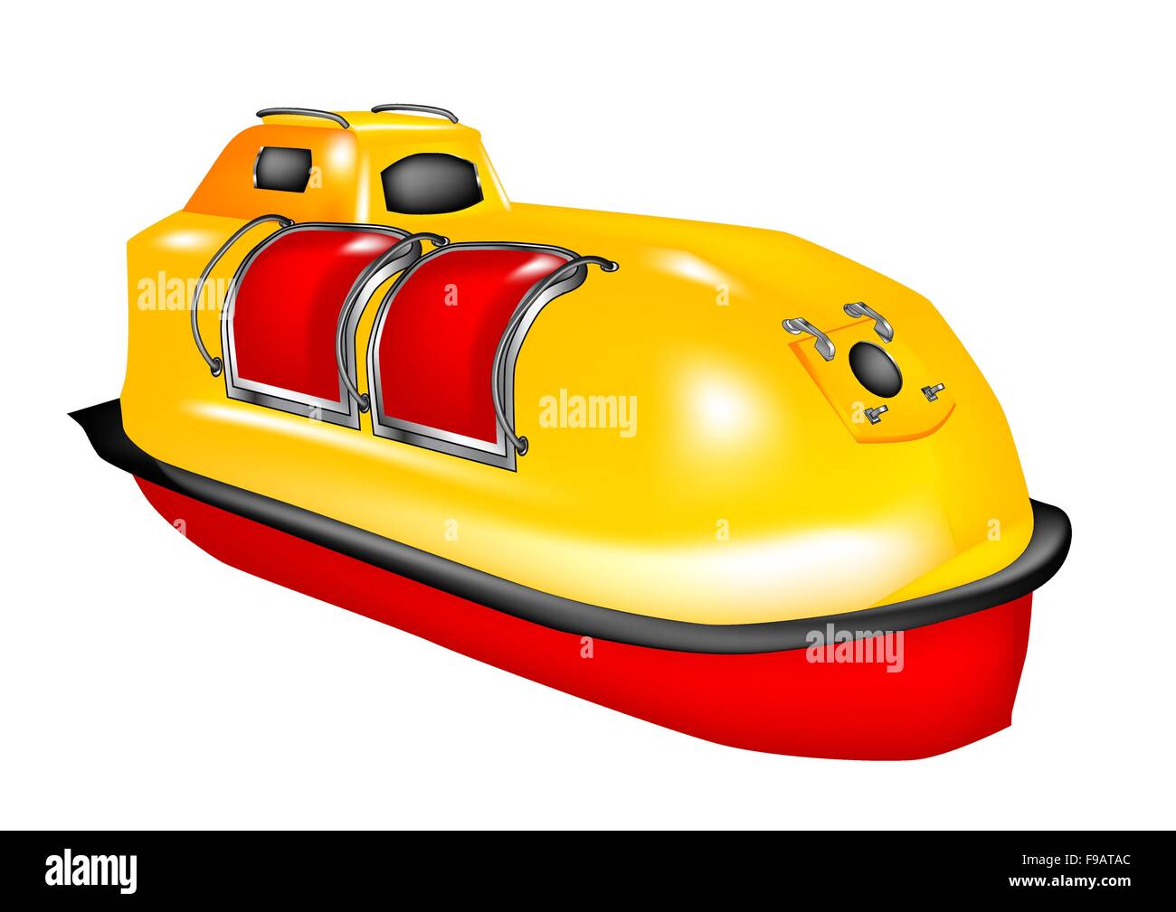 Sea rescue lifeboat Stock Vector Images - Alamy