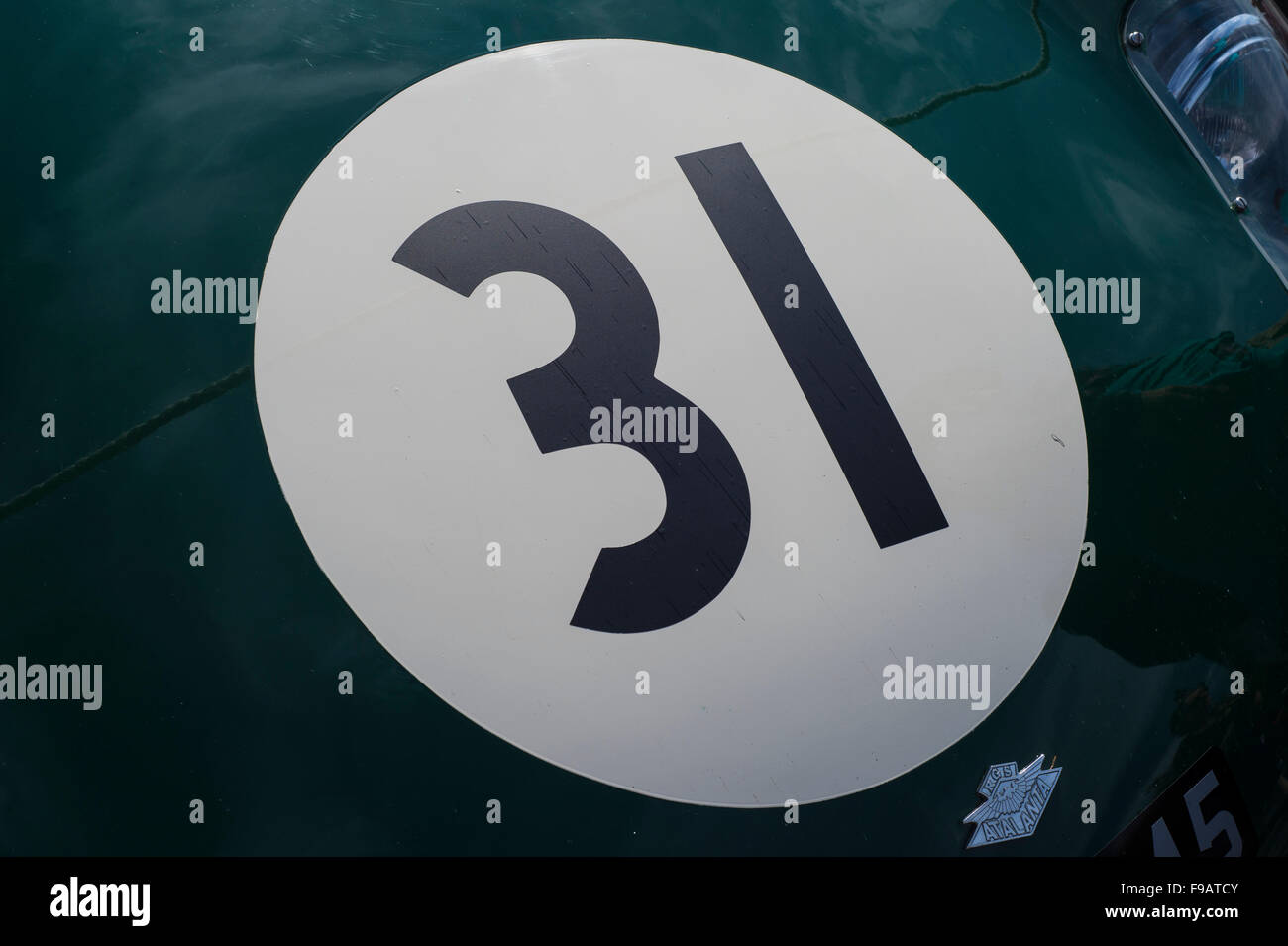 number 31 decal on the front of a racing car Stock Photo - Alamy