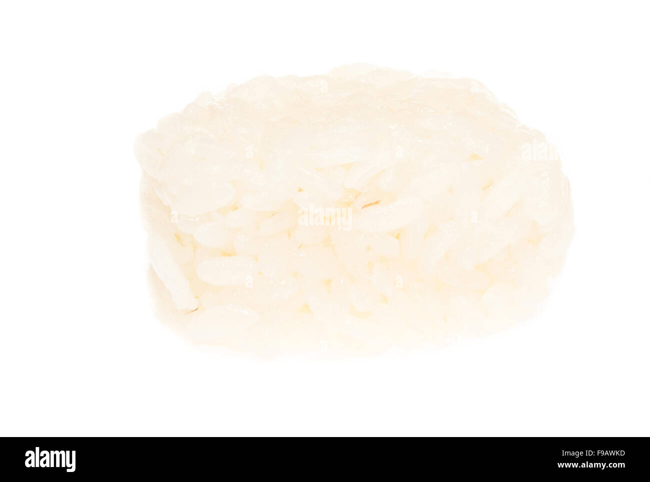 The boiled Chinese rice on a white background Stock Photo - Alamy