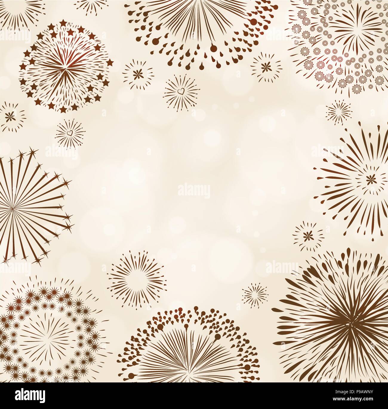 Color fireworks on black Stock Vector Images - Alamy