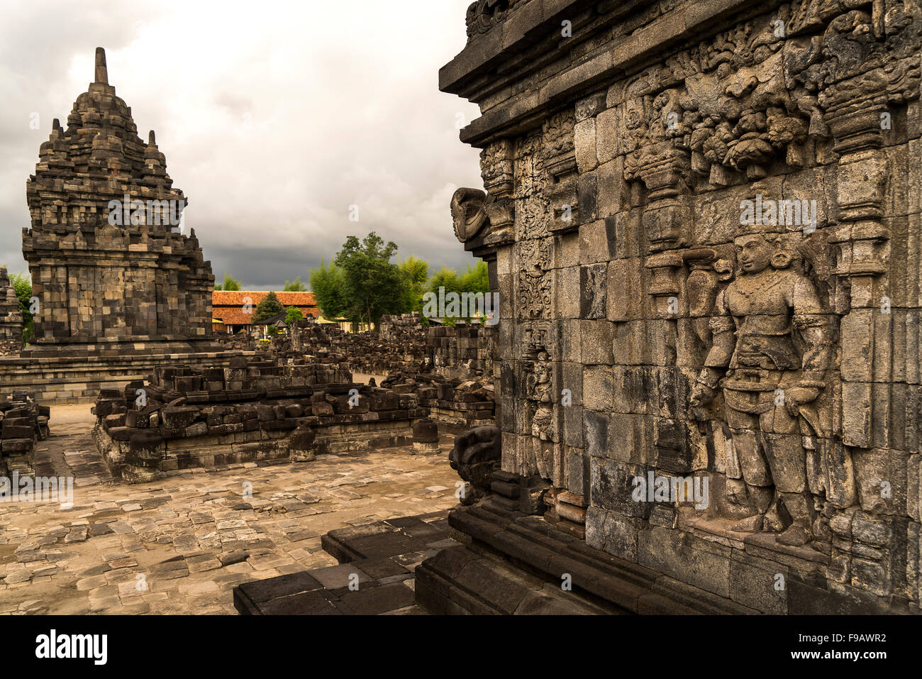 buddhist Candi Sewu temple, part of the 9th-century Hindu temple ...