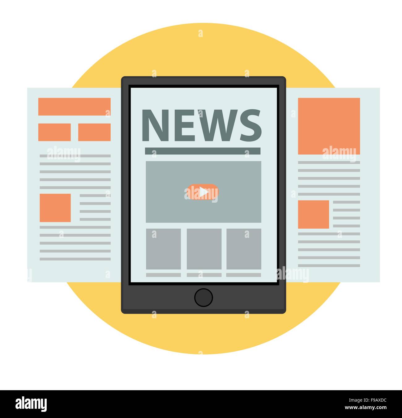 Phone news hand Stock Vector Images - Alamy