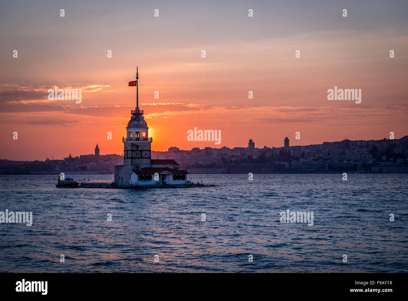 Turkish flag in sunset sunlight hi-res stock photography and images - Alamy
