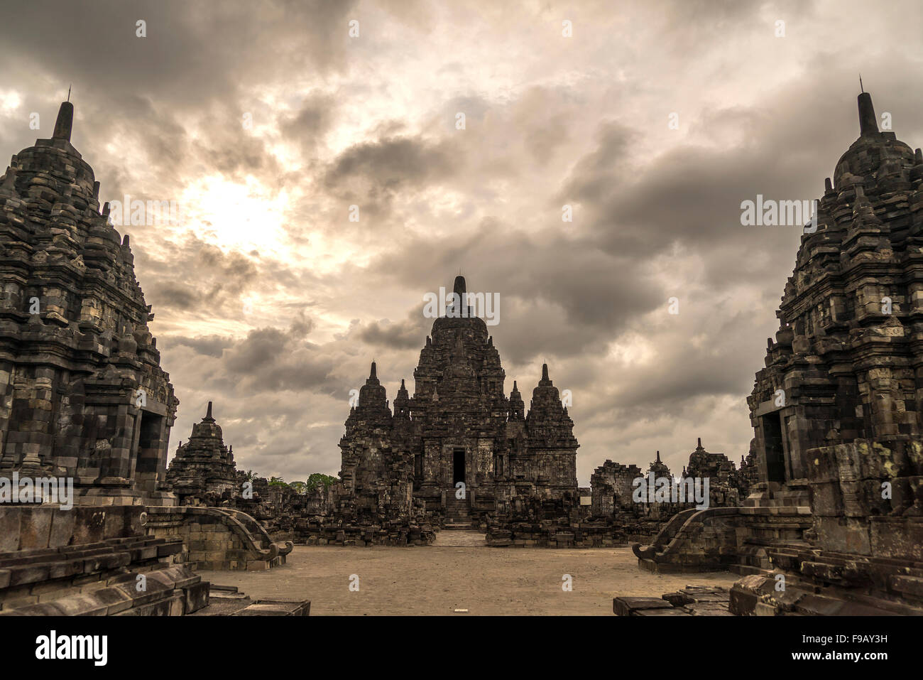 buddhist Candi Sewu temple, part of the 9th-century Hindu temple ...