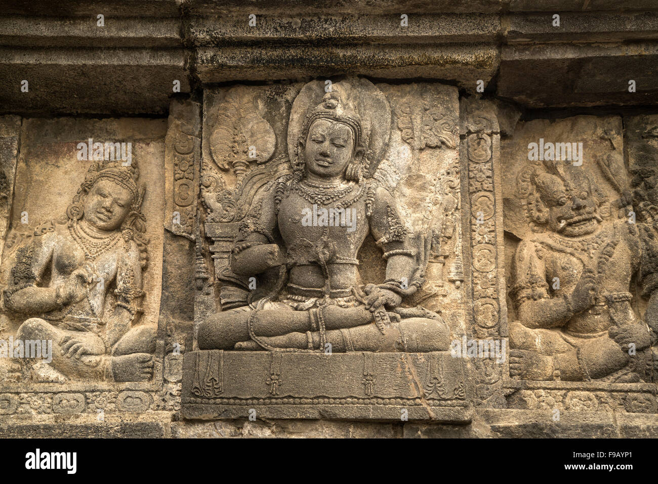 relief of the 9th-century Hindu temple compound Candi Prambanan in ...
