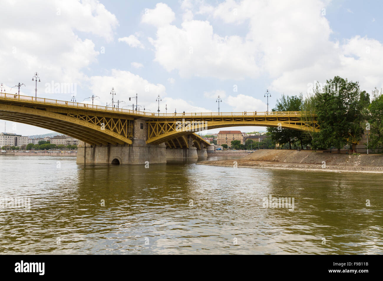 Scenic view of the recently renewed Margit bridge in Budapest Stock ...
