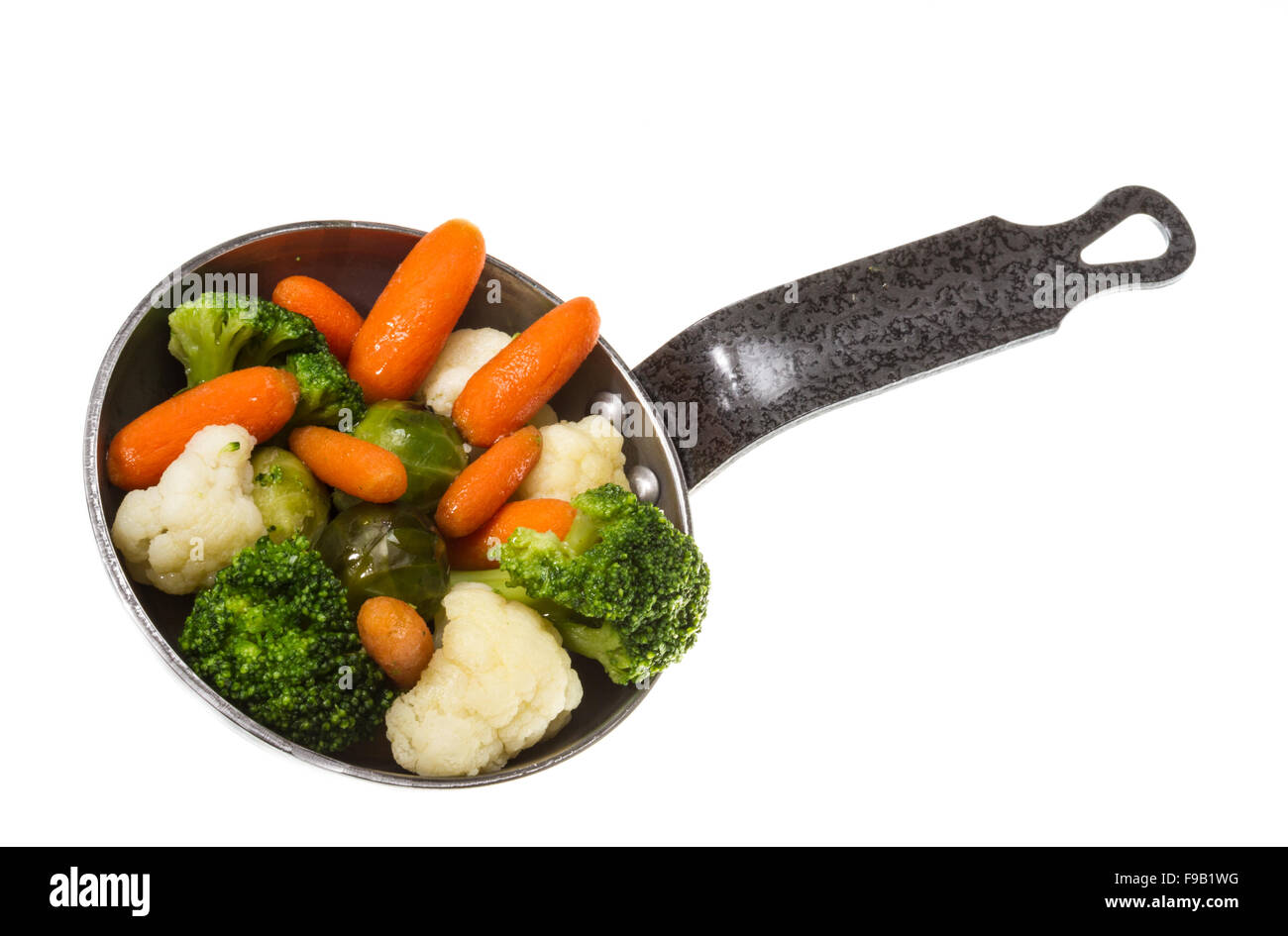 Pan cooked vegetables broccoli Cut Out Stock Images & Pictures - Alamy
