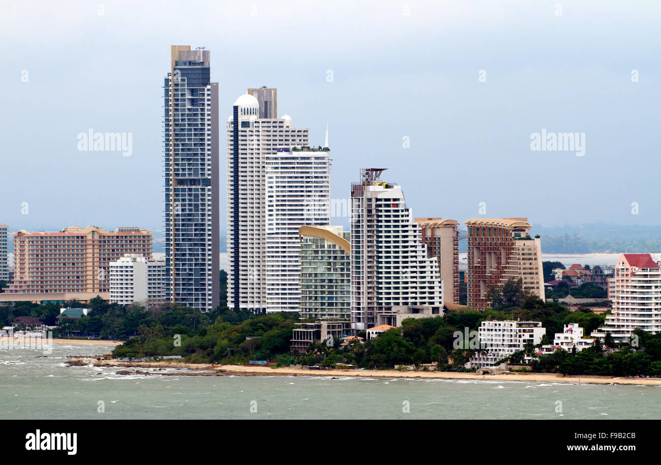 PATTAYA - SEPTEMBER 10 : Pattaya-city birds view September 10, 2011 in ...