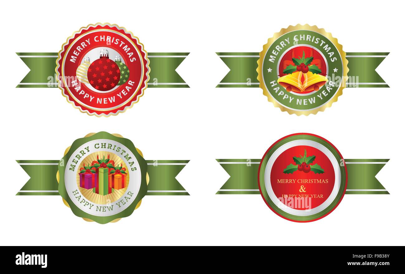 Vintage christmas presents decoration Stock Vector Images - Alamy