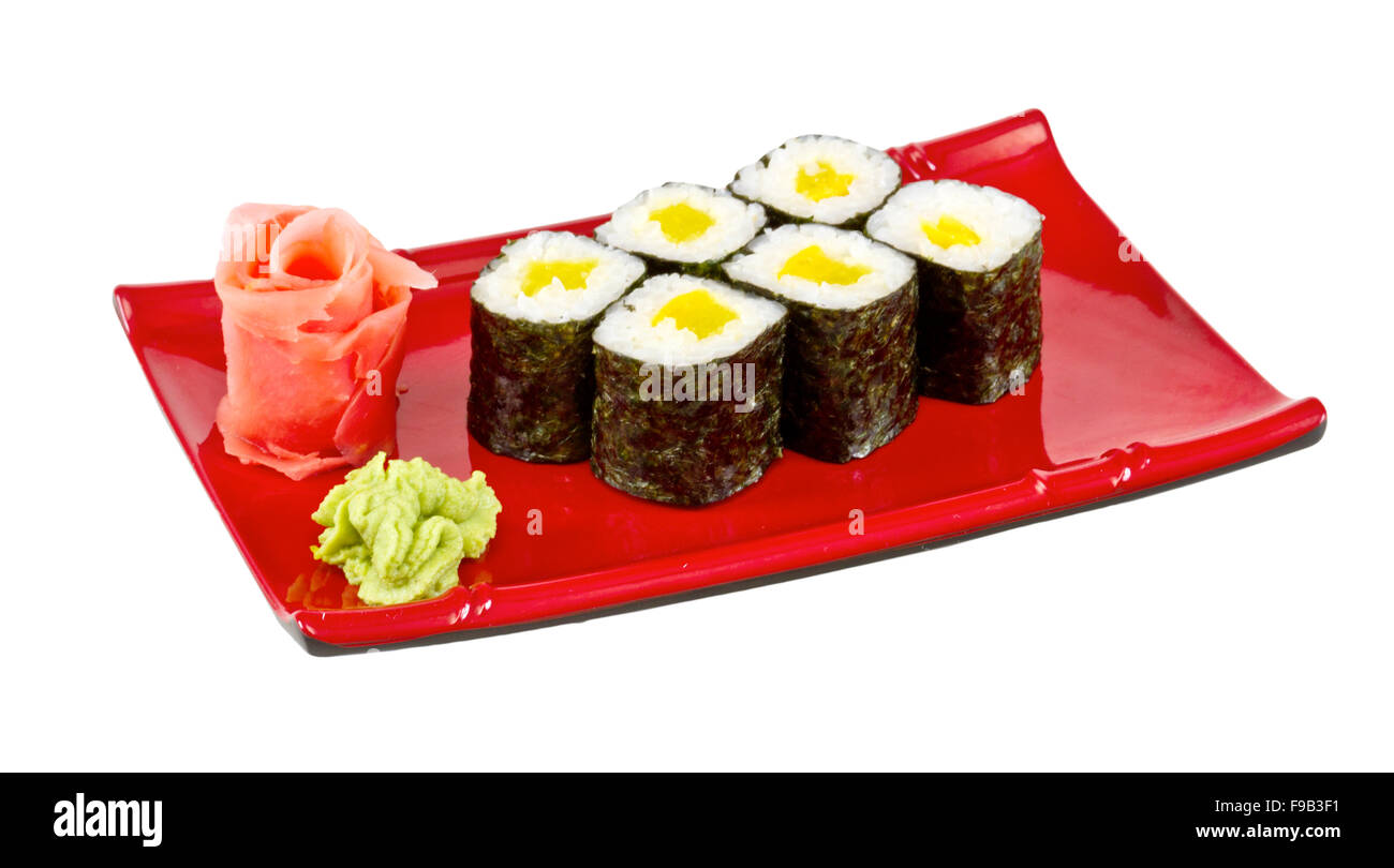 japan vegetarian roll with dycon Stock Photo - Alamy