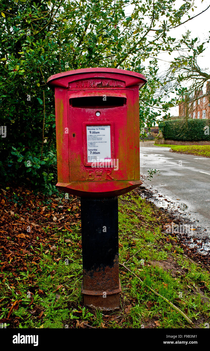 Post box, Kirk Hamerton Stock Photo - Alamy