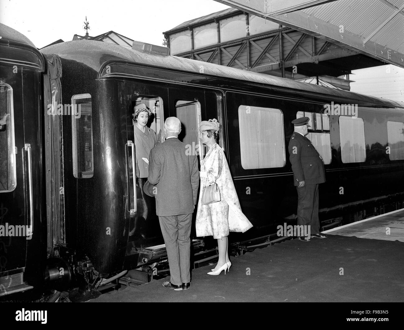 Queen Elizabeth arrives by Royal Train at Coventry to visit the Royal ...