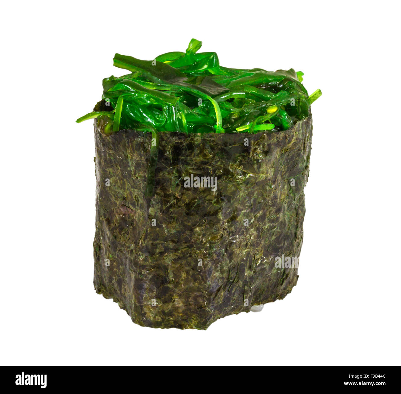 Japanese fresh maki sushi with green seaweed Chuka Stock Photo - Alamy
