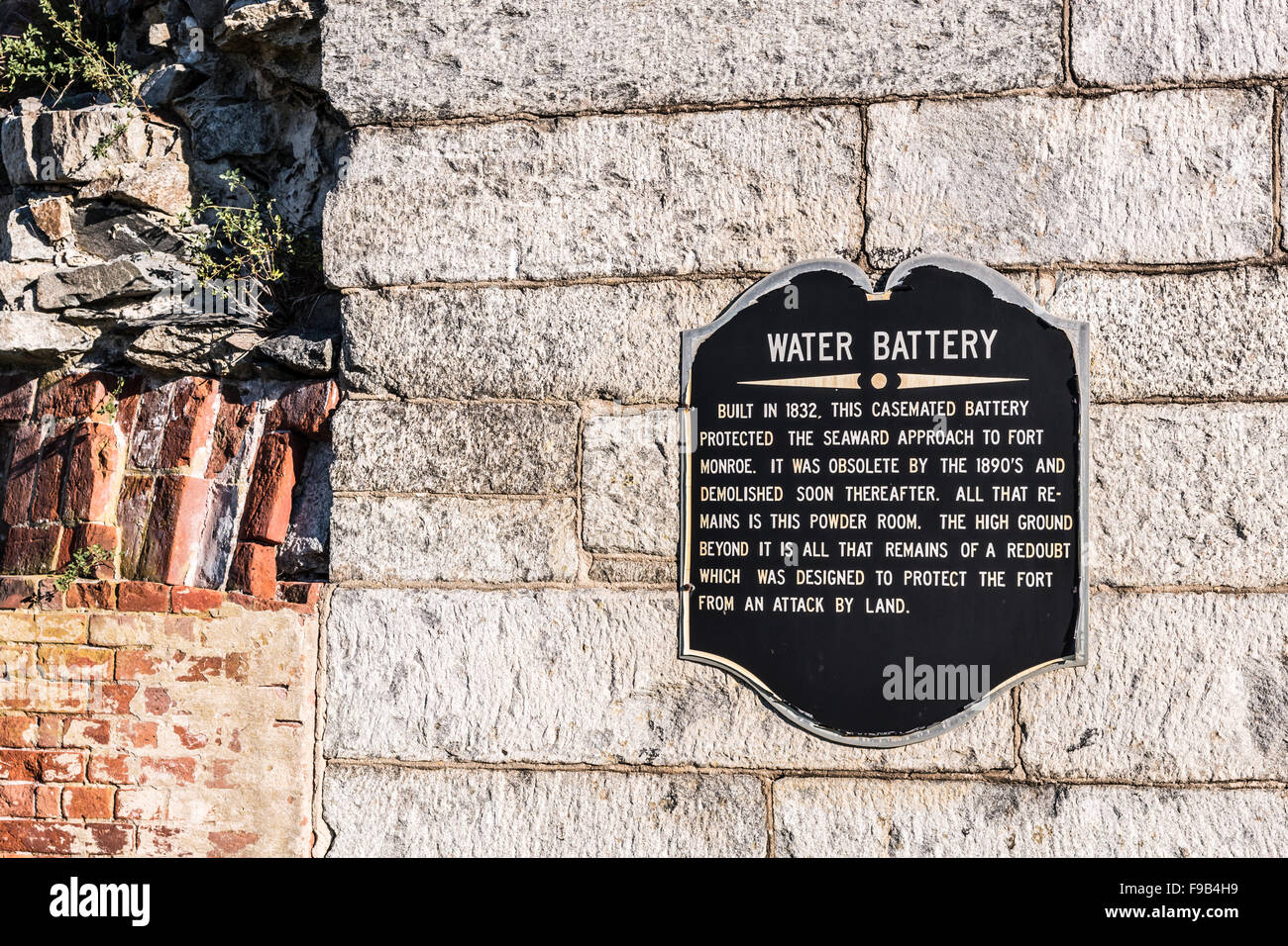 Water Battery at Fort Monroe in Hampton, Virginia Stock Photo - Alamy