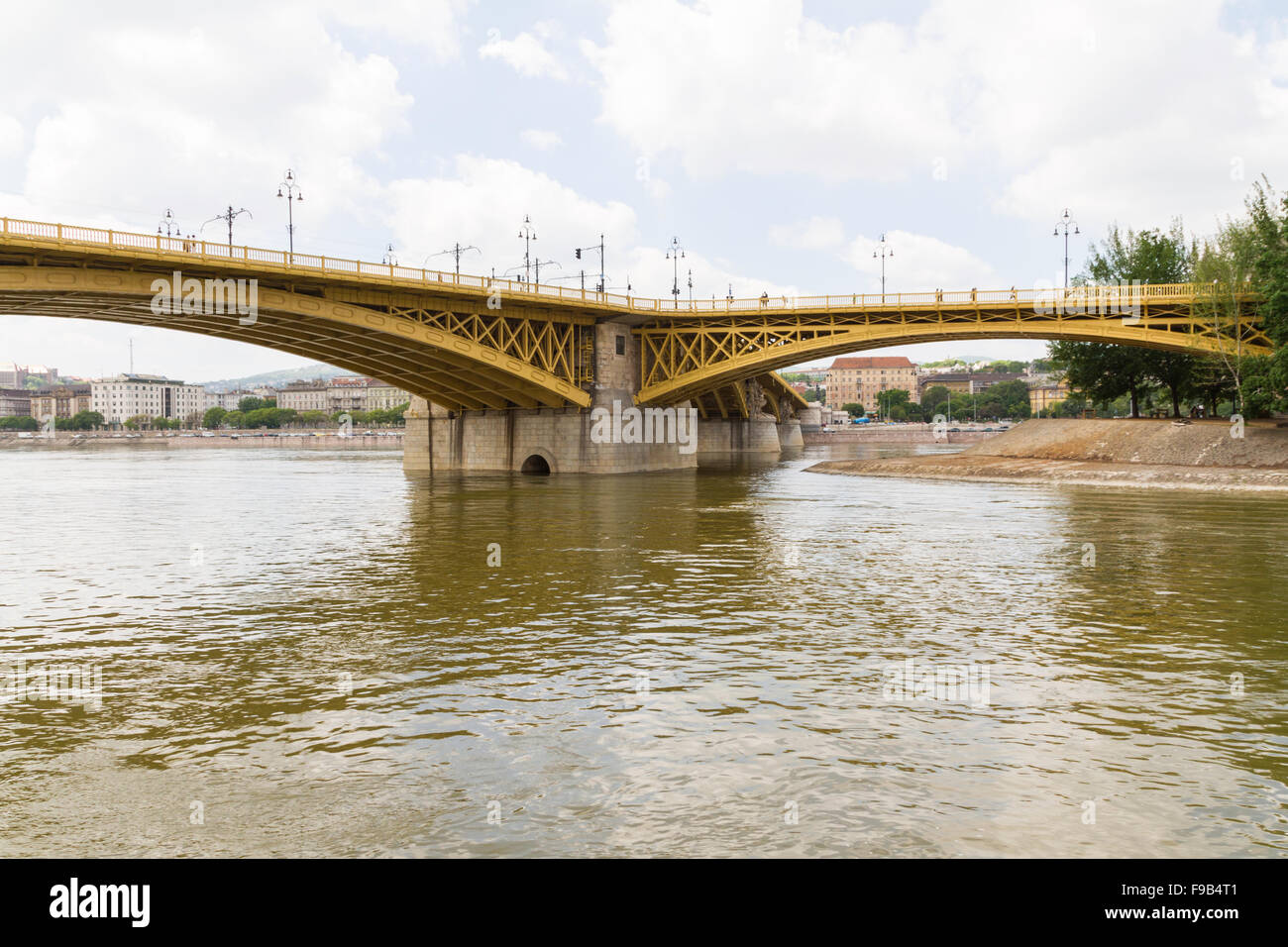 Scenic view of the recently renewed Margit bridge in Budapest Stock ...
