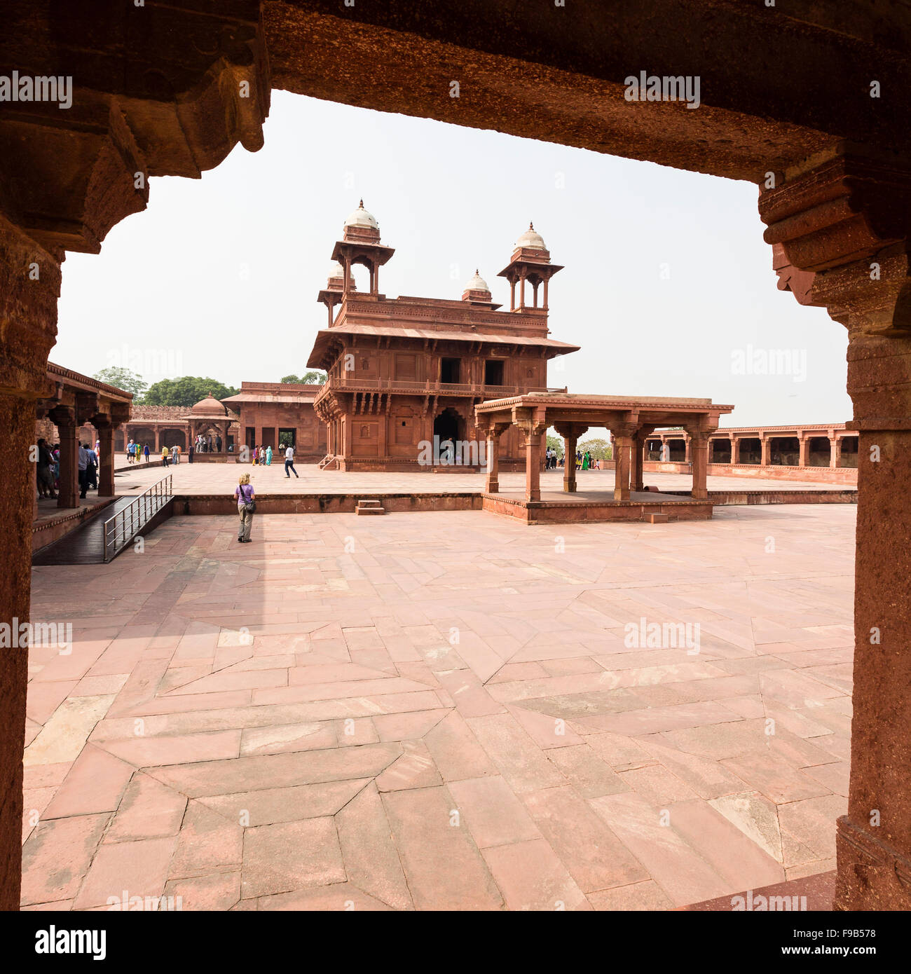 The beautifully preserved red sandstone city of Fatepuhr Sikri in Agra ...