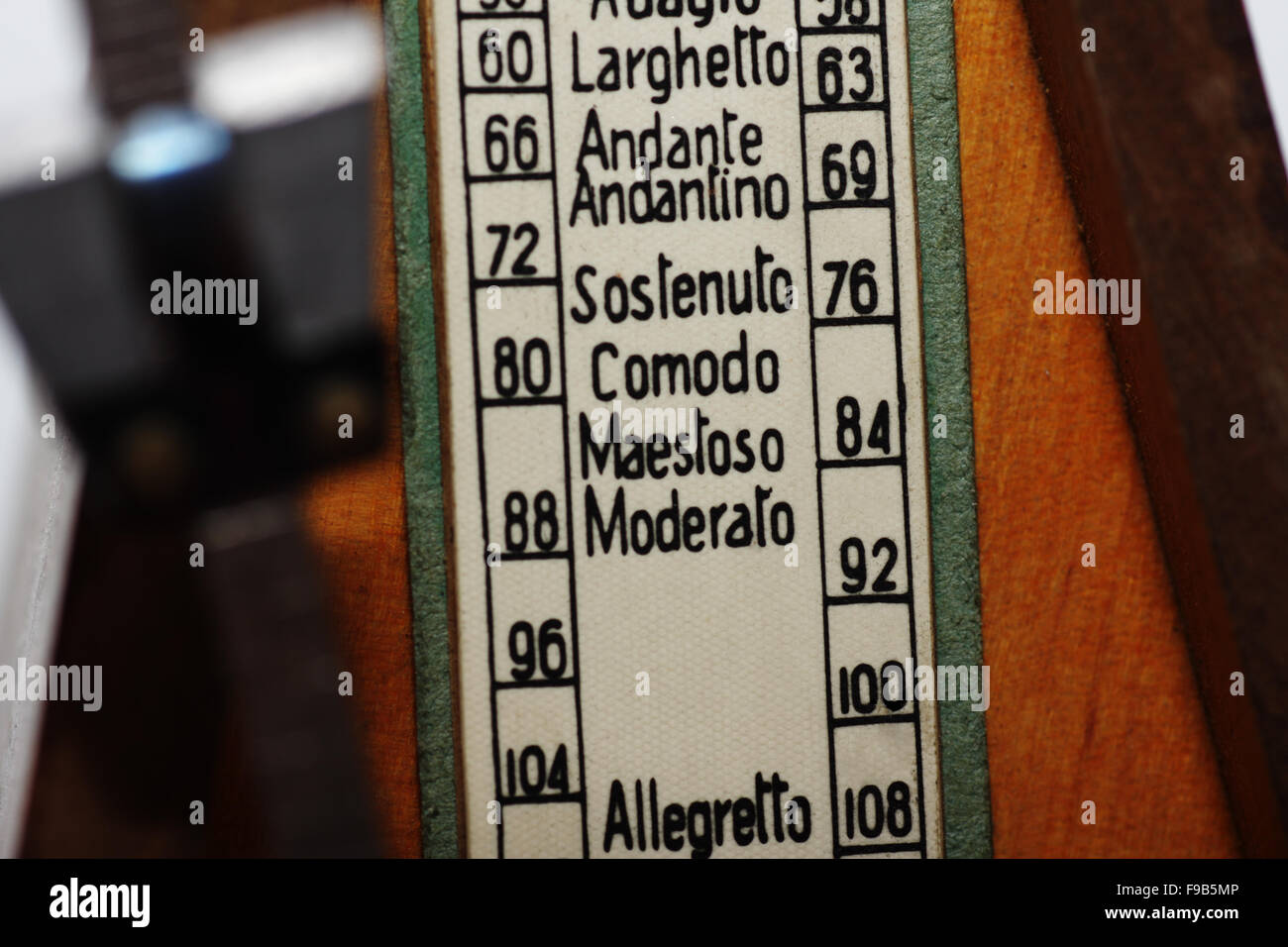 scale of the old wooden metronome in close-up Stock Photo - Alamy